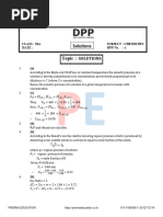Class 12 Chemistry Solutions Formula Sheet | PDF