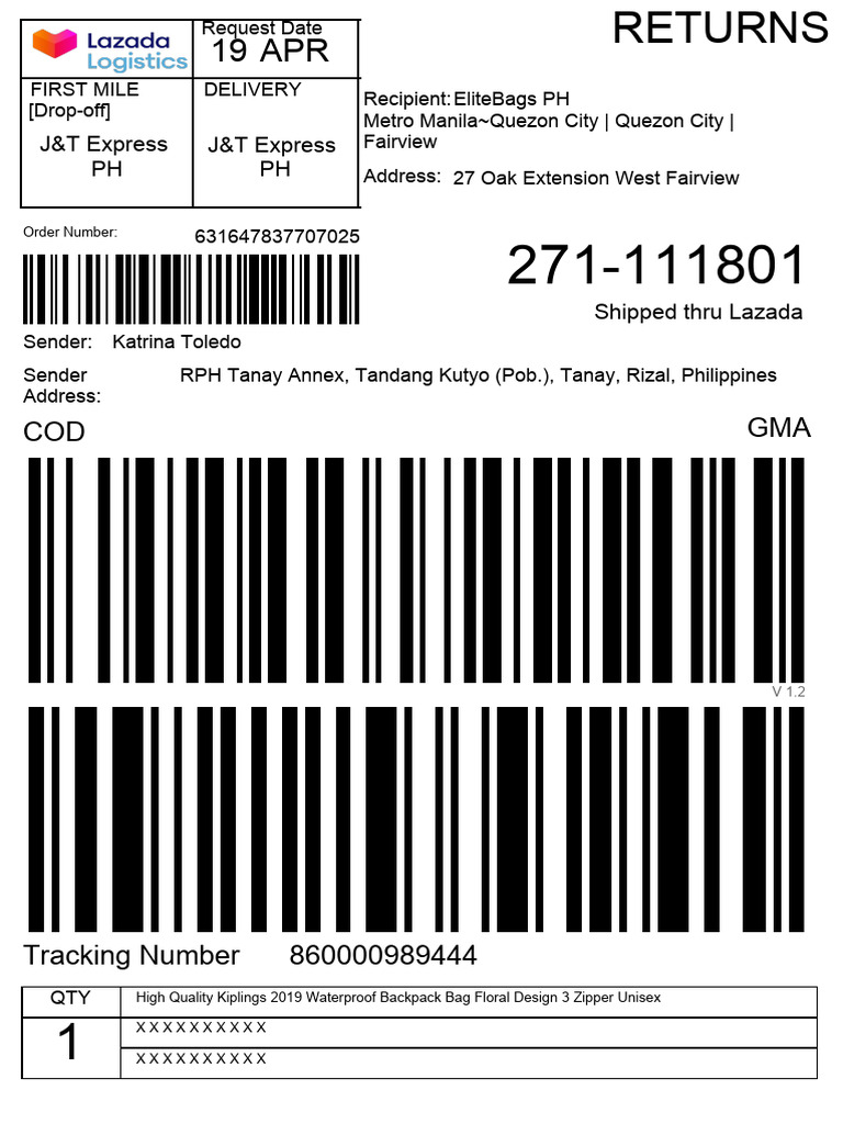 Return Label | PDF