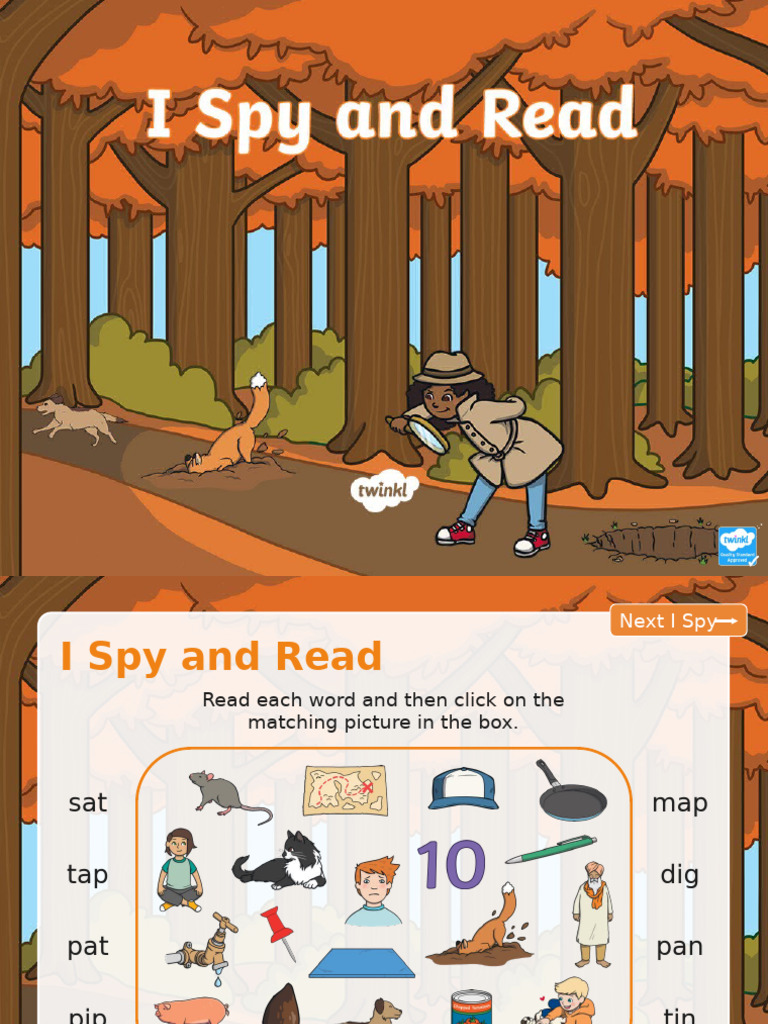 T e 2551070 I Spy and Read Phase 2 Activity Powerpoint - Ver - 3 | PDF