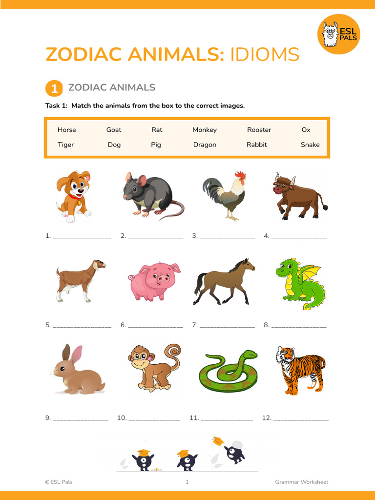 (SV) Zodiac Animals - Idioms | PDF | Chinese Zodiac