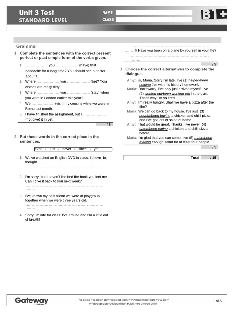 486623108-B1PLUS-UNIT-3-Test-standard fixed | PDF | Traffic | Traffic ...