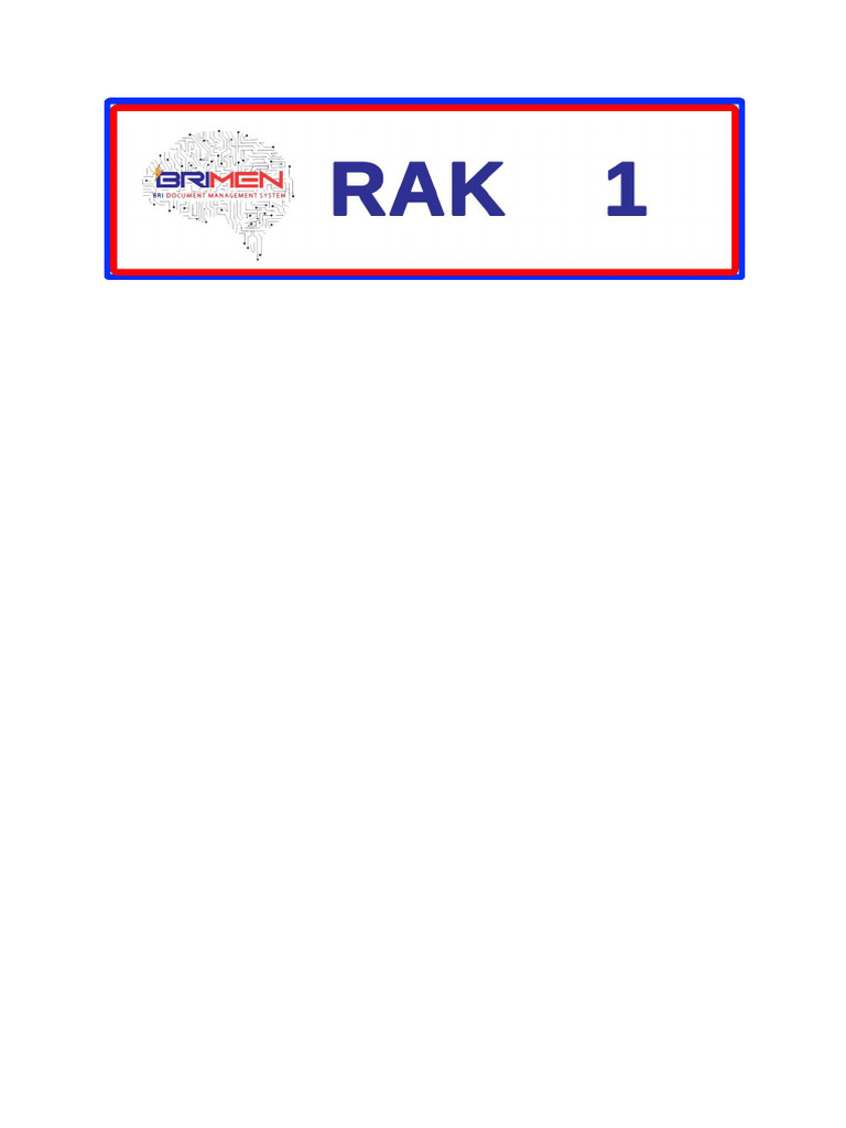 Stiker Label Rak | PDF