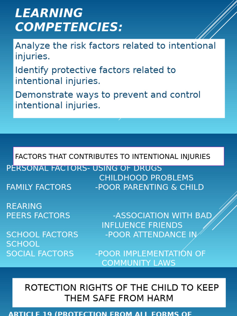 Protective Factors Against Intentional Injuries | PDF | Child Abuse ...