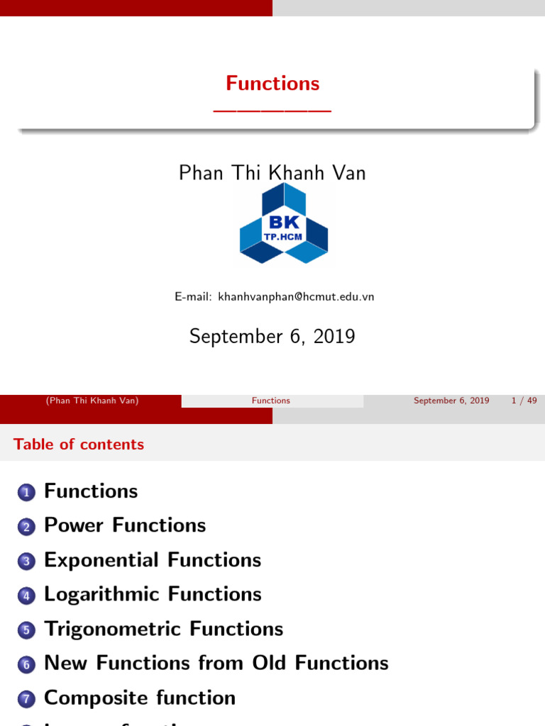 Calculus-Chapter 1 Functions | PDF | Function (Mathematics) | Trigonometric Functions