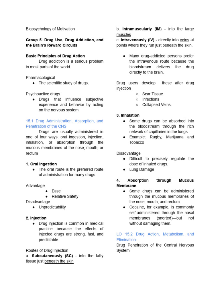 BP Drug Addiction Gr5 Handouts | PDF | Classical Conditioning | Reward ...