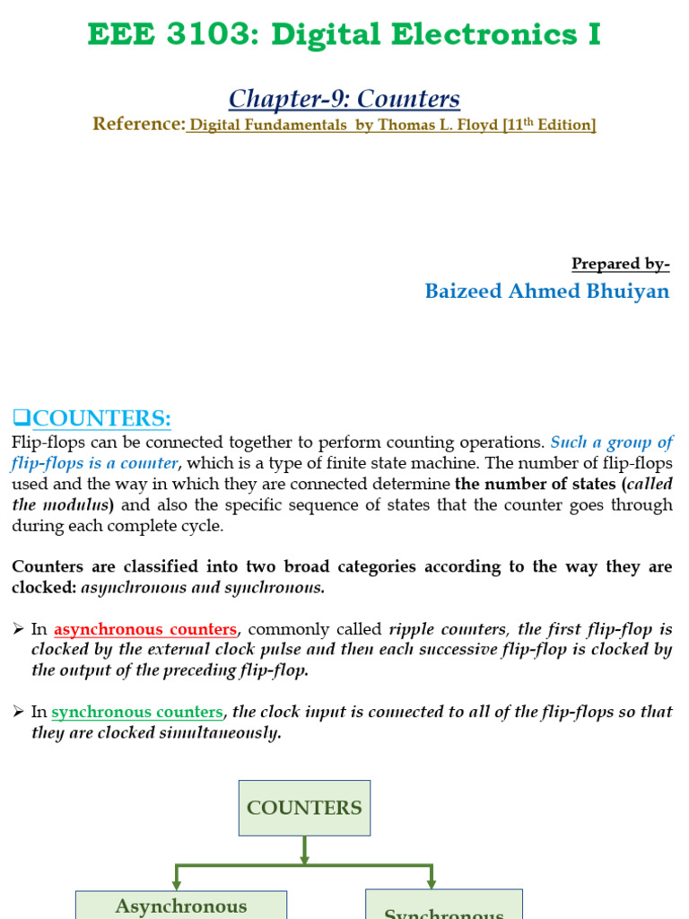 19. EEE 3103_Counters | PDF | Electrical Engineering | Electronics