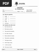 Grade 1 - Computer - Revision Worksheet | PDF