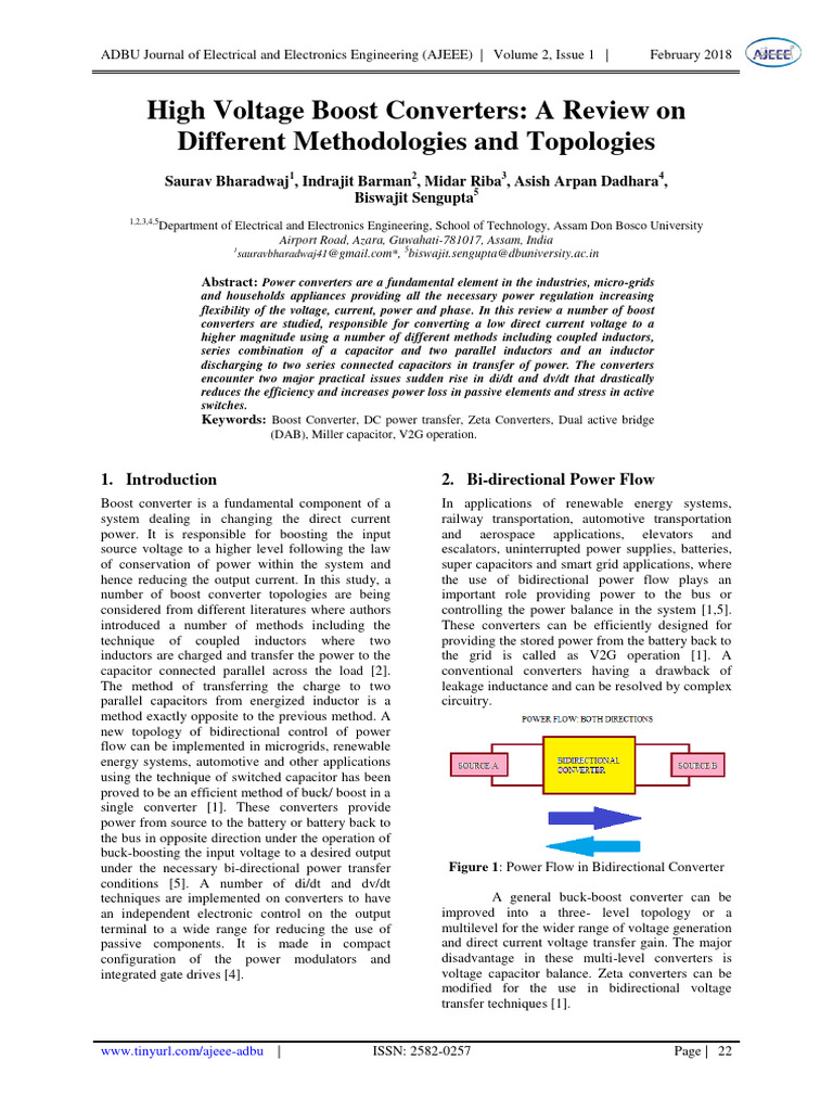 High Voltage Boost Converters A Review o | PDF | Inductor | Rectifier