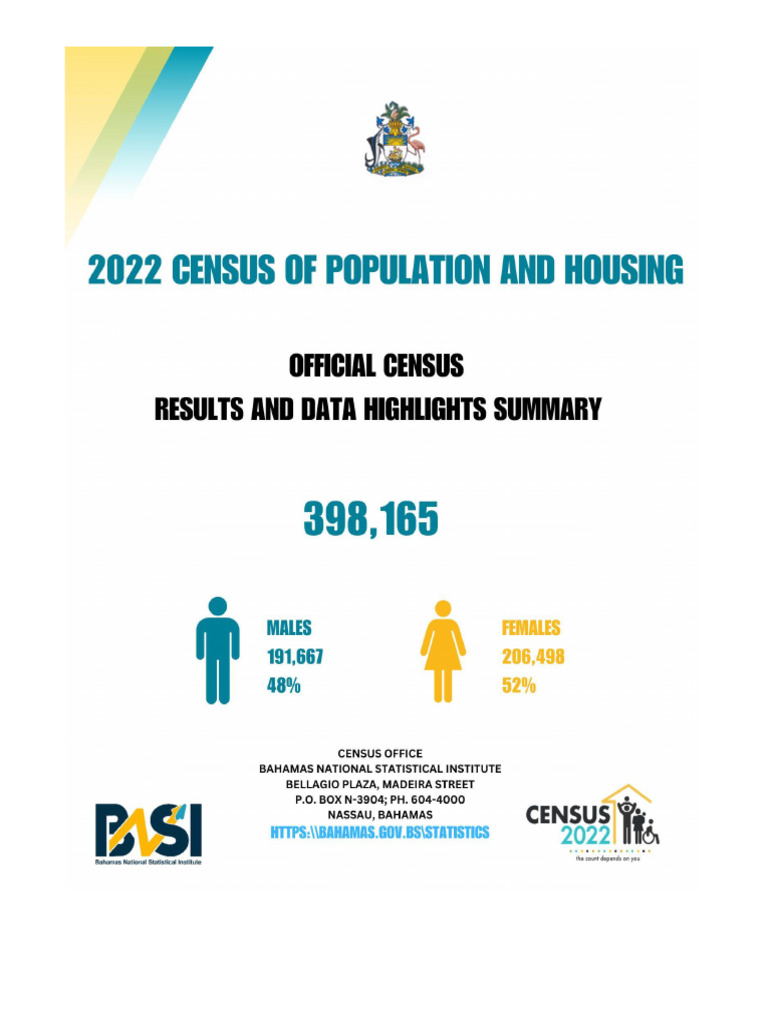 2022+Census+Report+1st+Release+12+February+2025+FINAL | PDF | The Bahamas