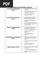 CRITERIA FOR JUDGING Poster Making | PDF