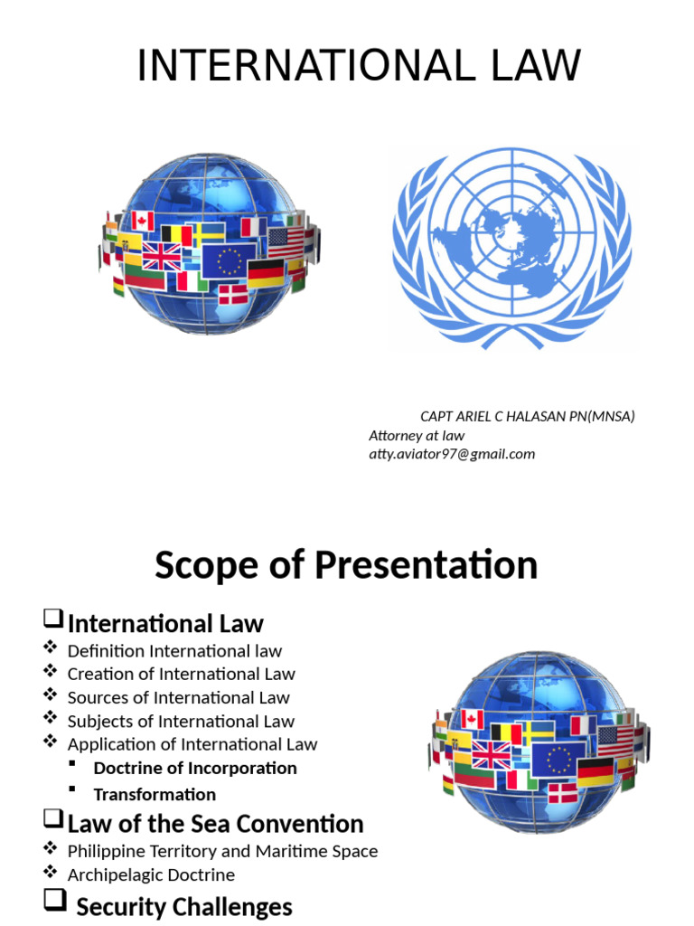 International Law Lecture - PF | PDF | Territorial Waters | International Law
