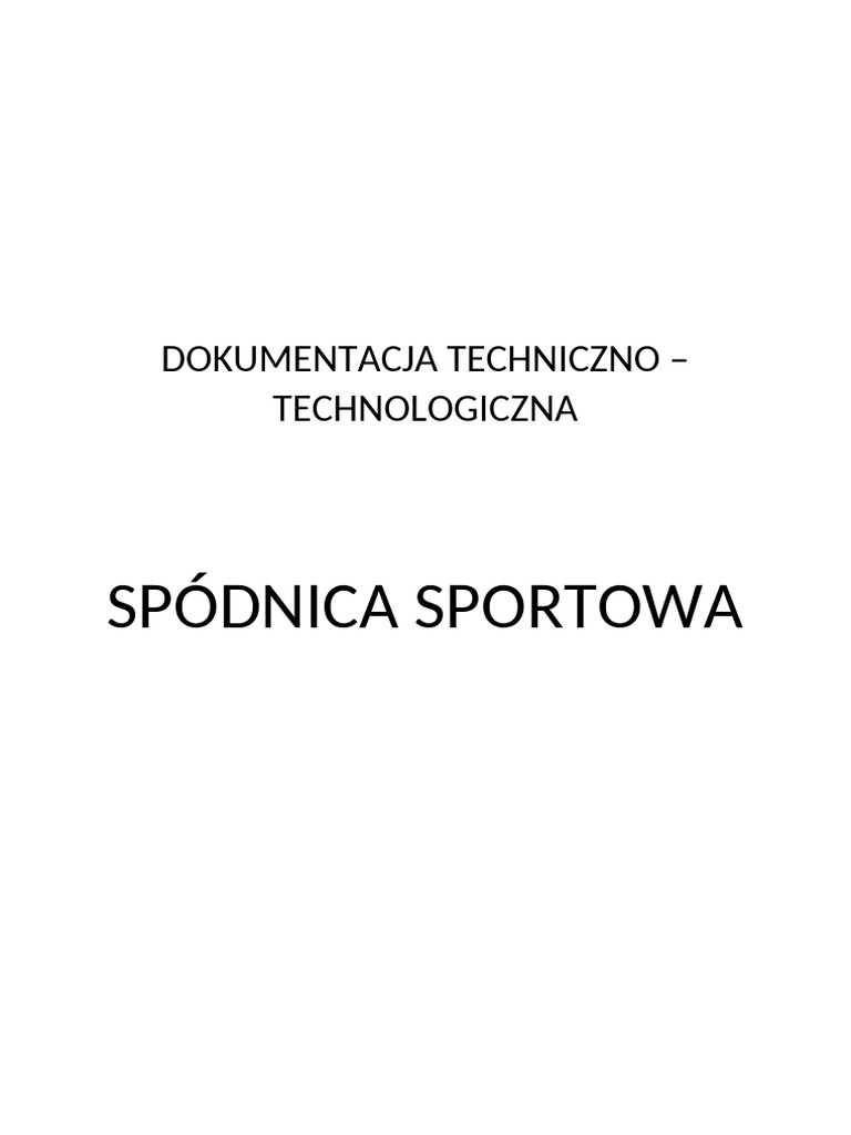 DOKUMENTACJA TECHNICZNA Spodnica | PDF