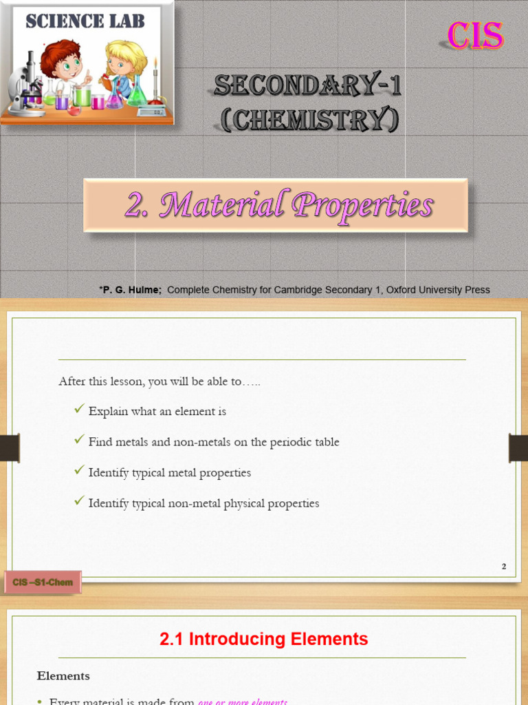 S1 Unit 2 Material Properties | PDF | Metals | Chemical Elements