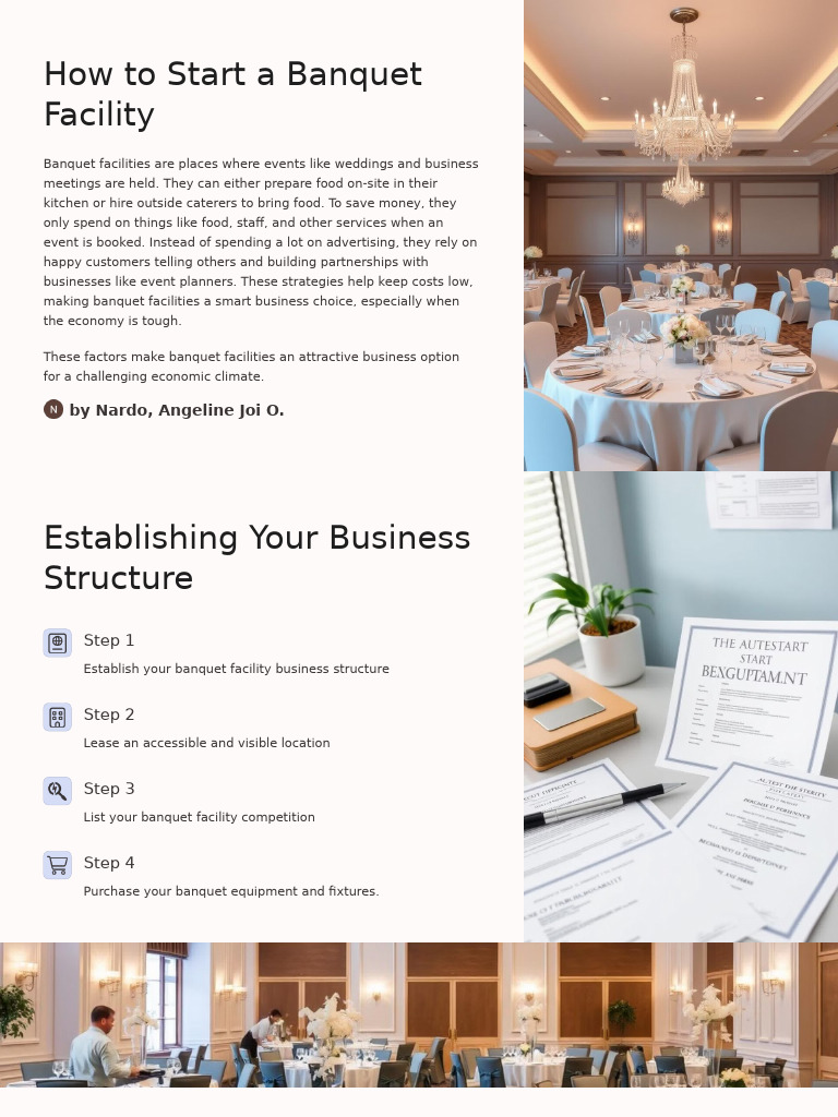 How To Start A Banquet Facility | PDF | Economies | Business