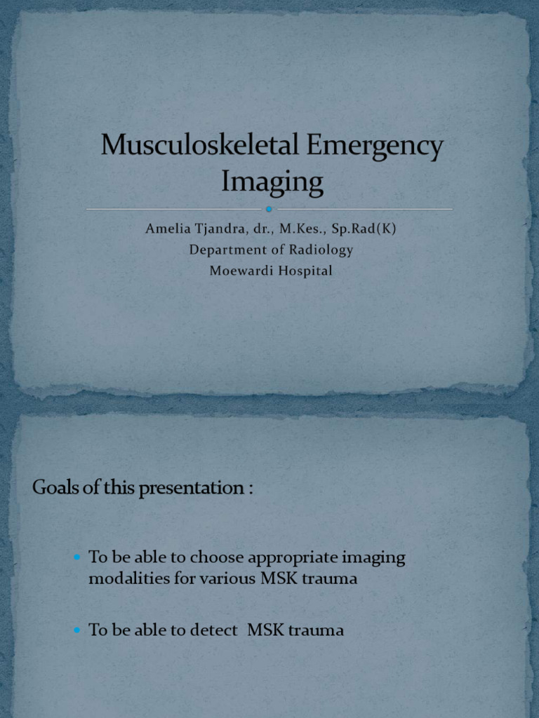 Musculoskeletal Emergency - Compressed | PDF