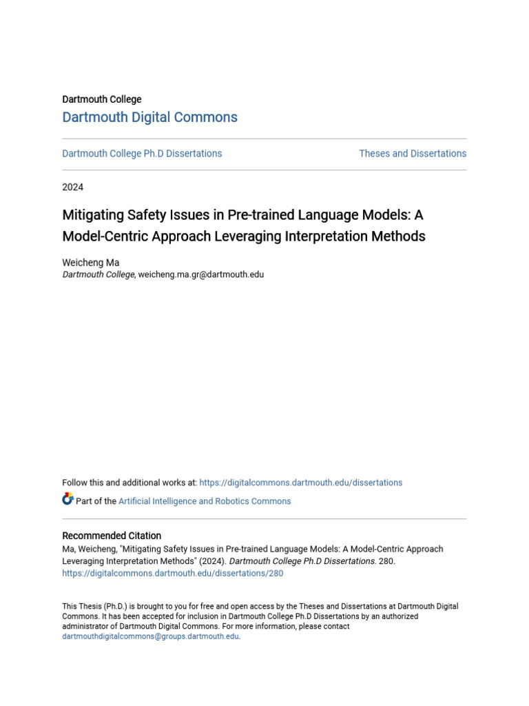 Mitigating Safety Issues in Pre-trained Language Models_ a Model | PDF | Product Lifecycle ...