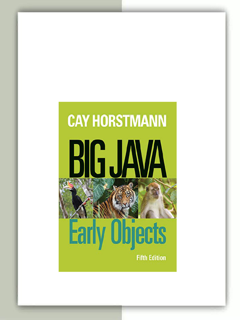 Test Bank For Big Java: Early Objects 5th Editionpdf download | PDF ...