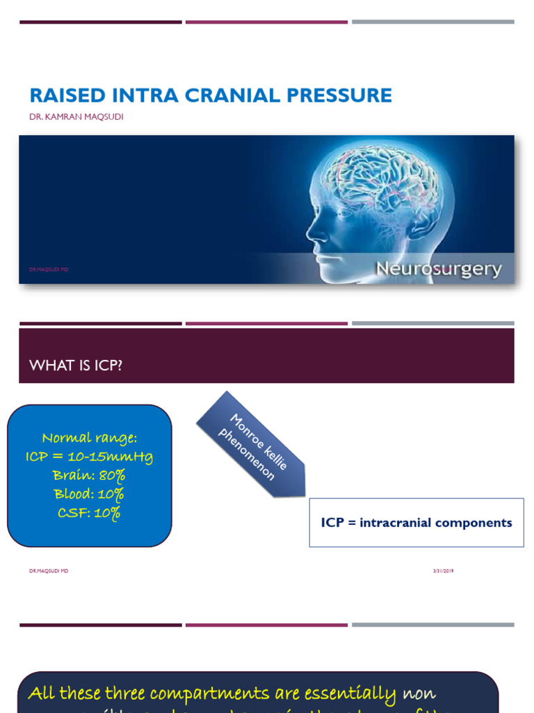 Raised Intra Cranial Pressure | PDF | Nervous System | Physiology