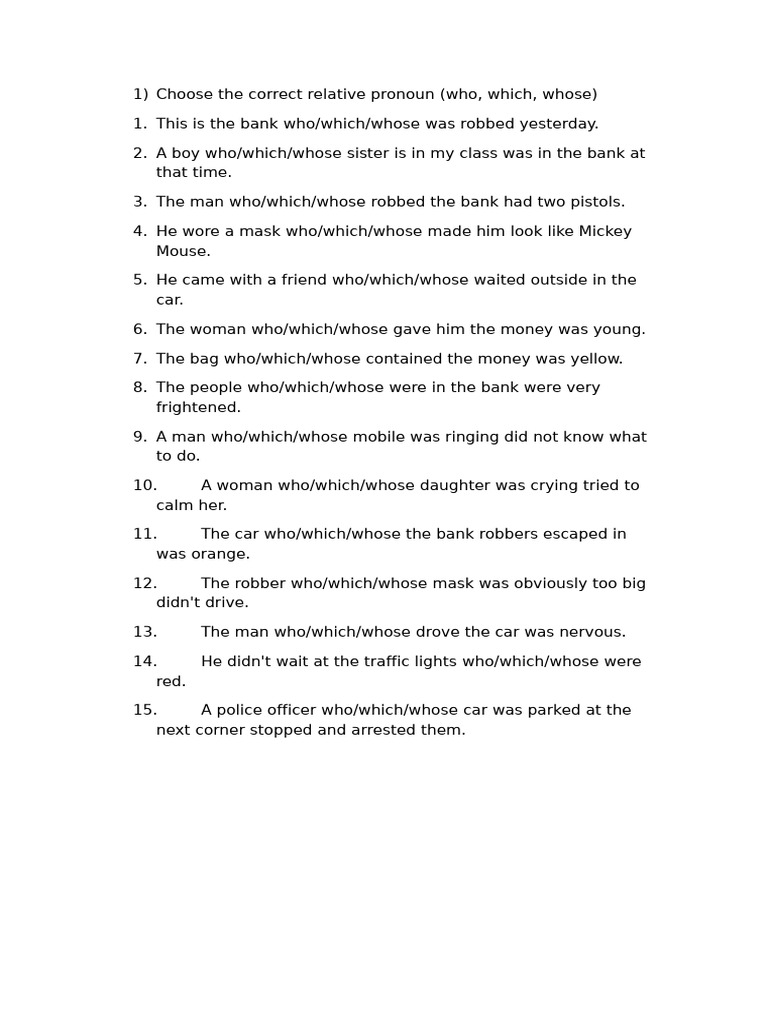Choose the correct relative pronoun | PDF