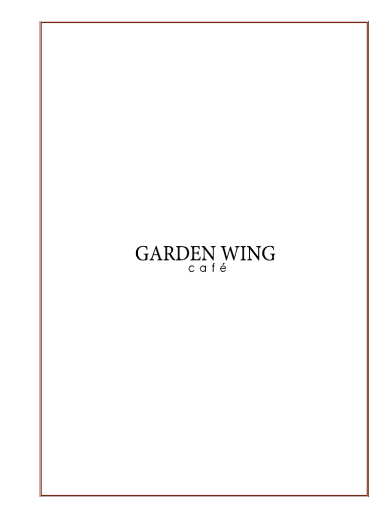 Garden Wing Cafe Menu 012024 | PDF
