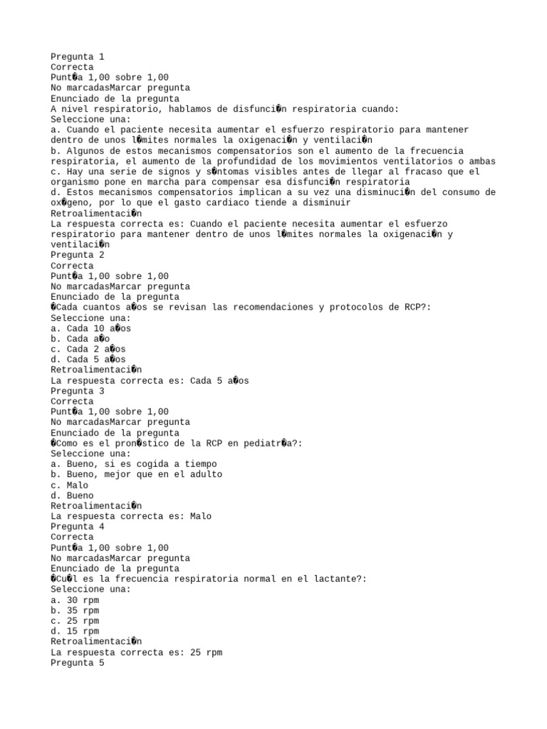 Exámen Final | PDF | Reanimación cardiopulmonar | Paro cardíaco