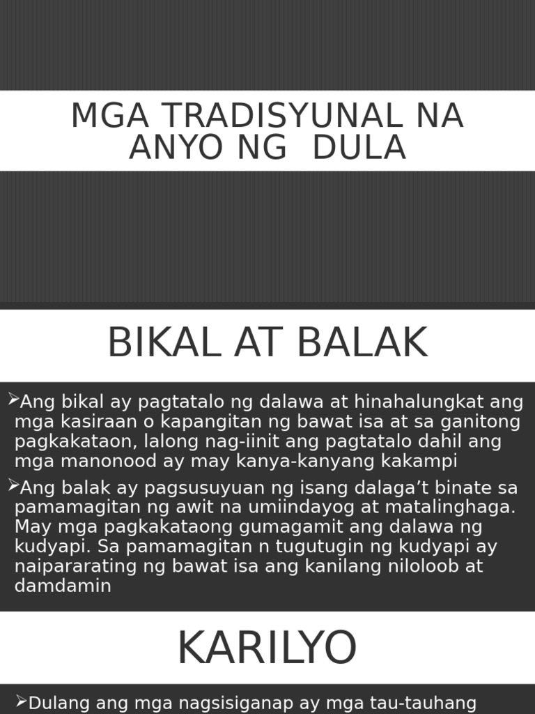 1mga Tradisyuna Na Dula | PDF