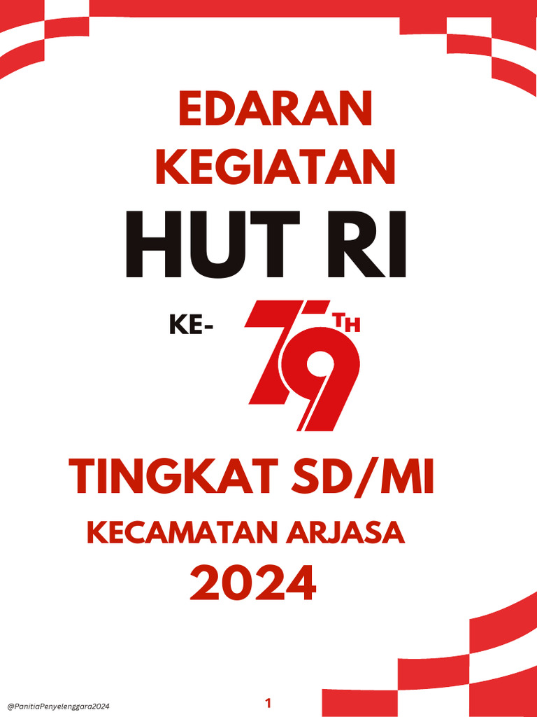 Edaran Kegiatan Hut Ri Ke 79 Tingkat Sdmi 2024 | PDF