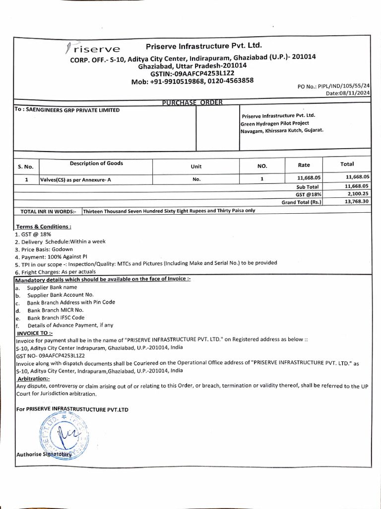 PO NO. 55 (SA Engineers) Gate Valves | PDF | Valve