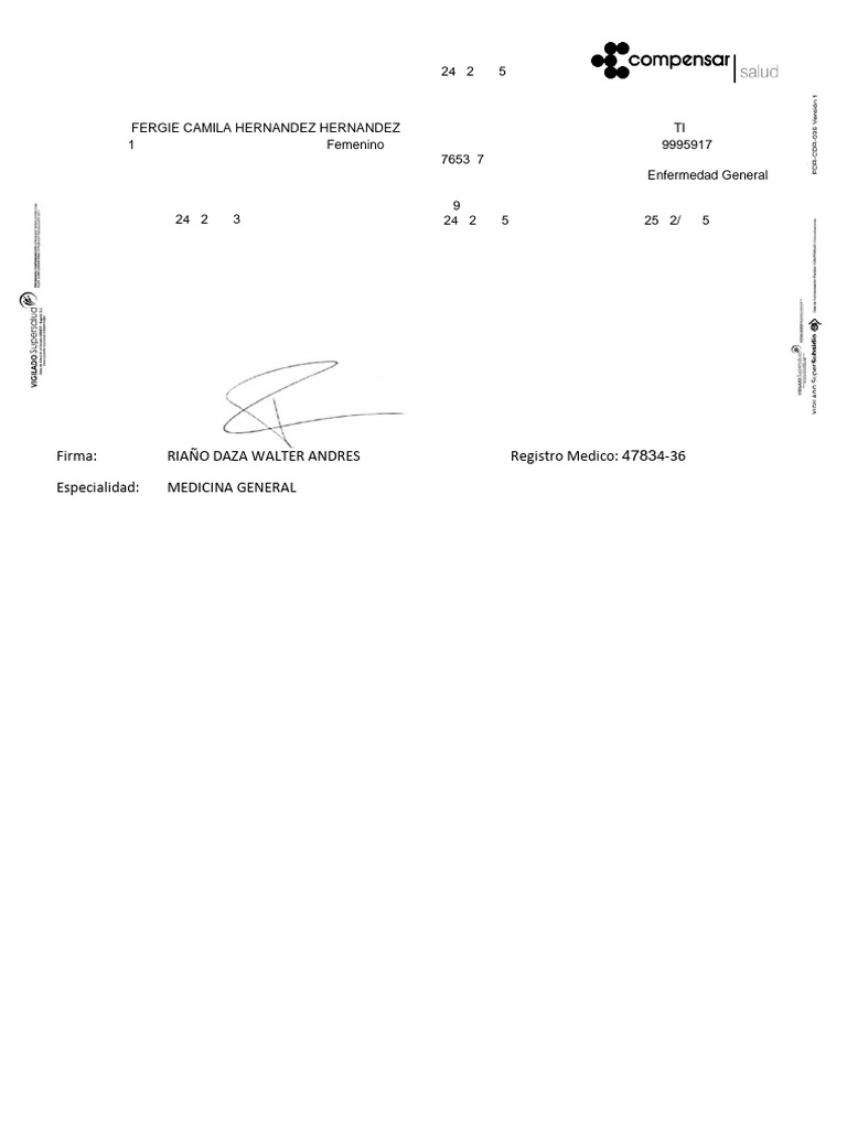 Incapacidad Compensar | PDF