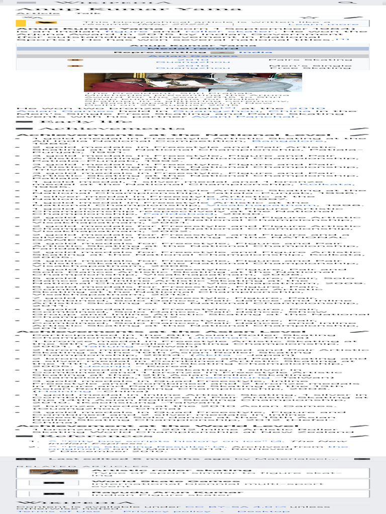 Anup Kumar Yama - Wikipedia | PDF | Roller Skating | Roller Sports