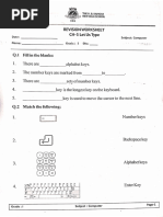 Grade-1 Computer Worksheet Revision Worksheet | PDF