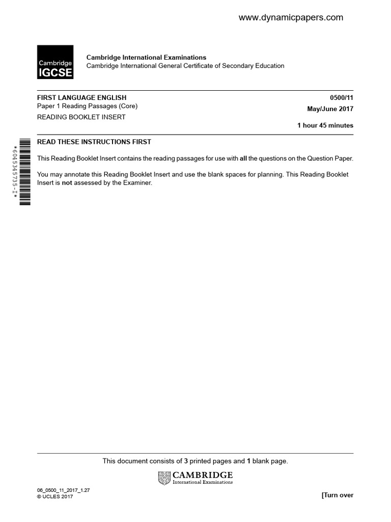 Cambridge International Examinations: 06 - 0500 - 11 - 2017 - 1.27 ...