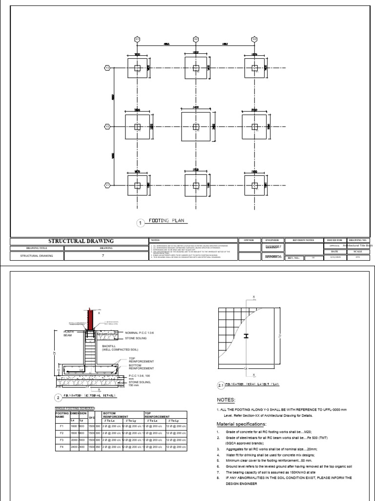 Structural Drawing and Reinforcement Details | PDF | Concrete | Beam ...