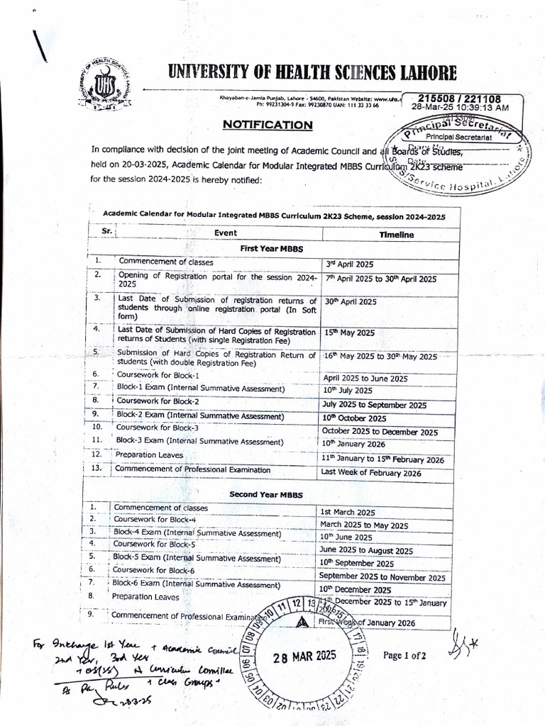 UHS Academic Calendar Modular Curriculum | PDF | Academia | Higher Education