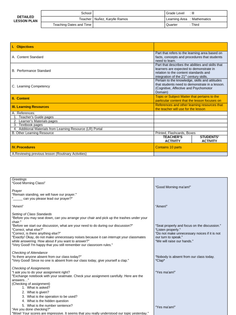 DLP Format | PDF | Learning | Teachers