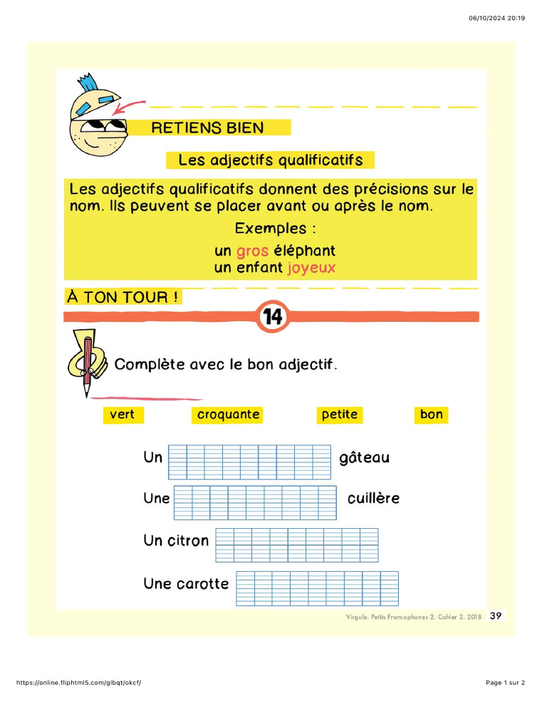 Adjectifs Qualificatifs | PDF