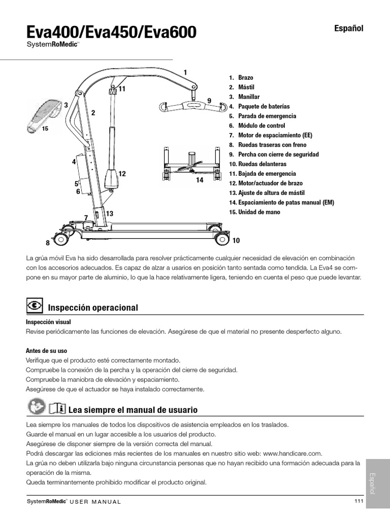 SystemRomedic Handicare Eva_400_450_600 es | PDF | Cargador de batería ...