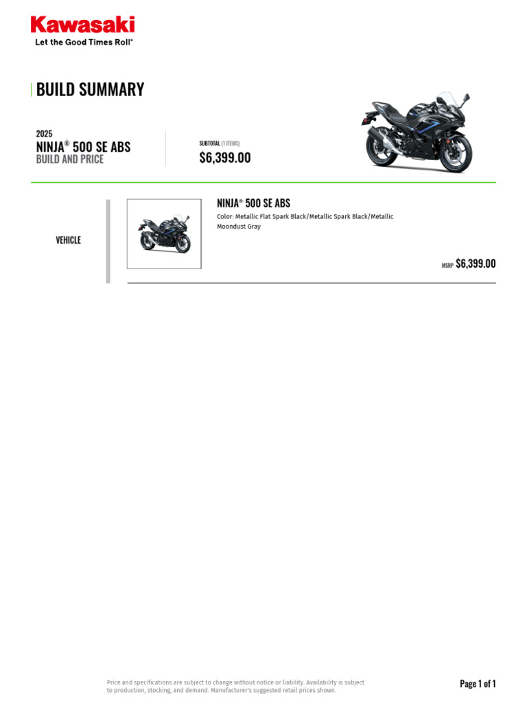Ninja® 500 Se Abs | PDF