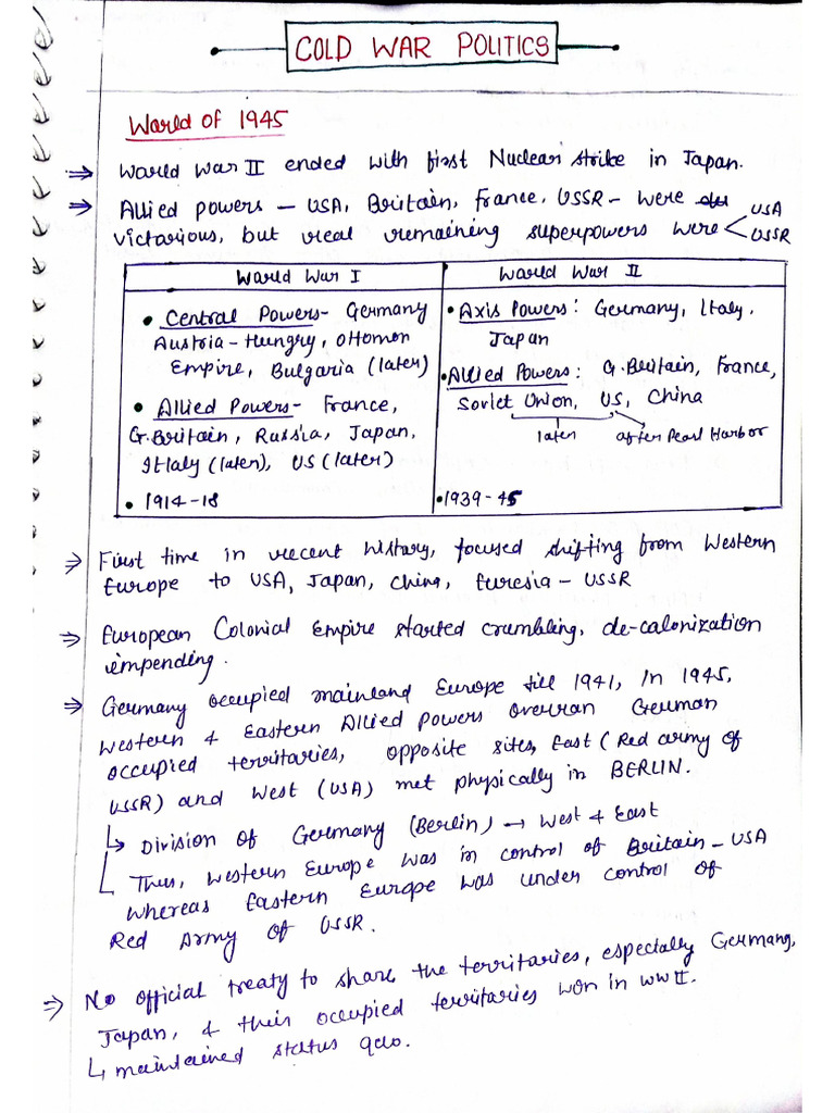 Cold War Video Notes | PDF