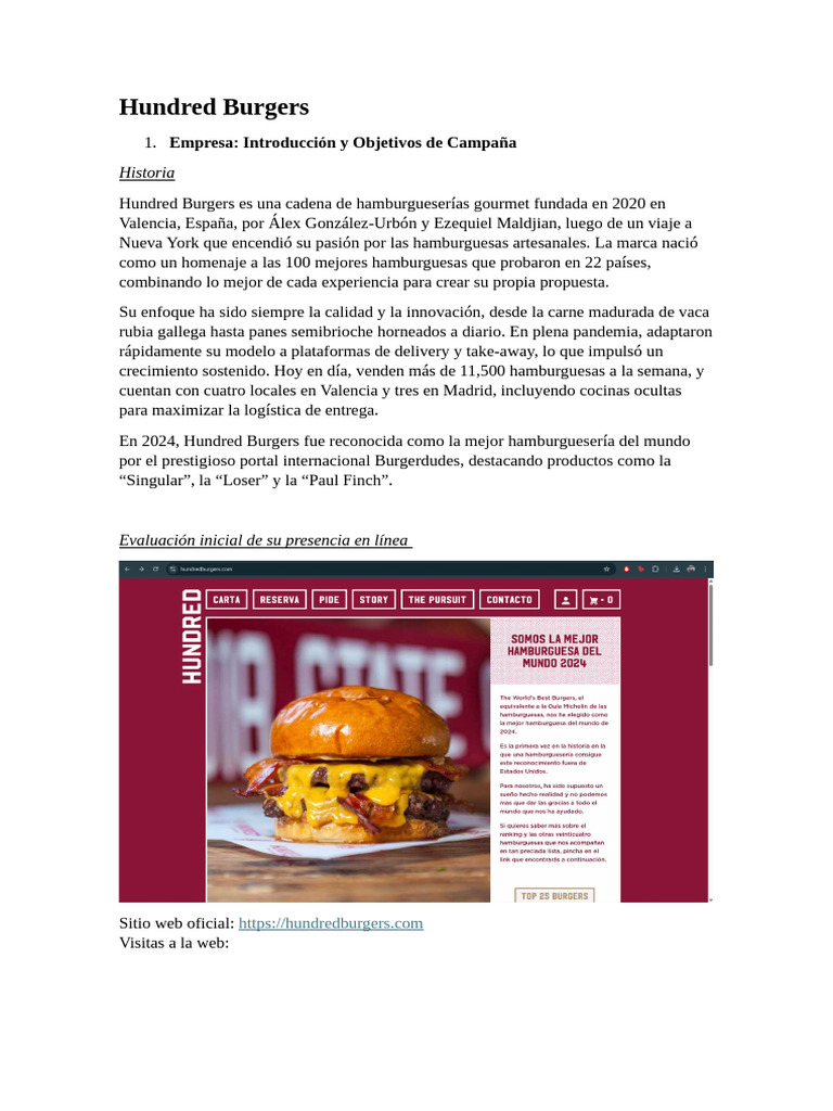 Hundred Burgers | PDF | Posicionamiento en buscadores | Marketing de ...