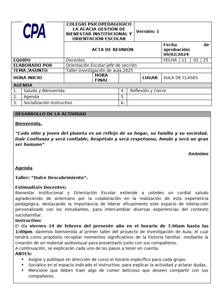 Taller Doc. Inv. Aula 2025 | PDF