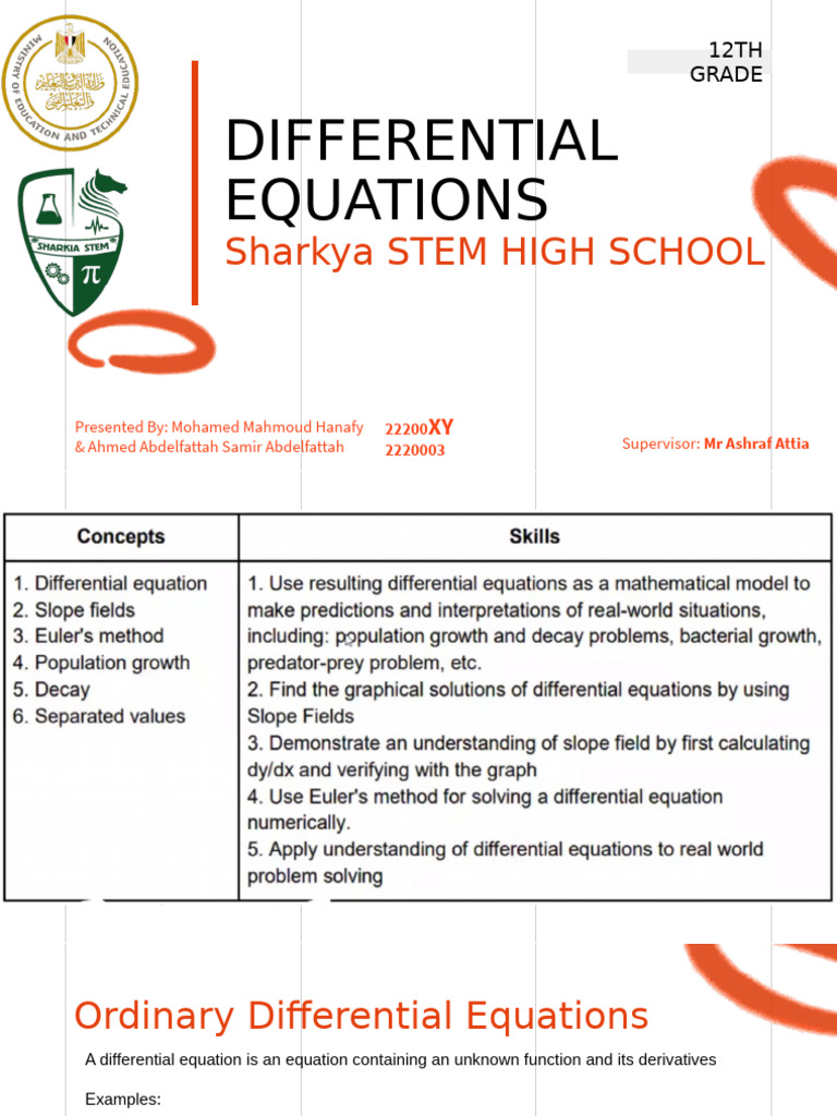 Differential Equation (Ahmed Abdelfattah Samir, Mohamed Mahmoud Hanafy) | PDF | Equations ...