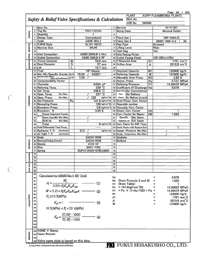 Data Sheet For PSV 11210c | PDF