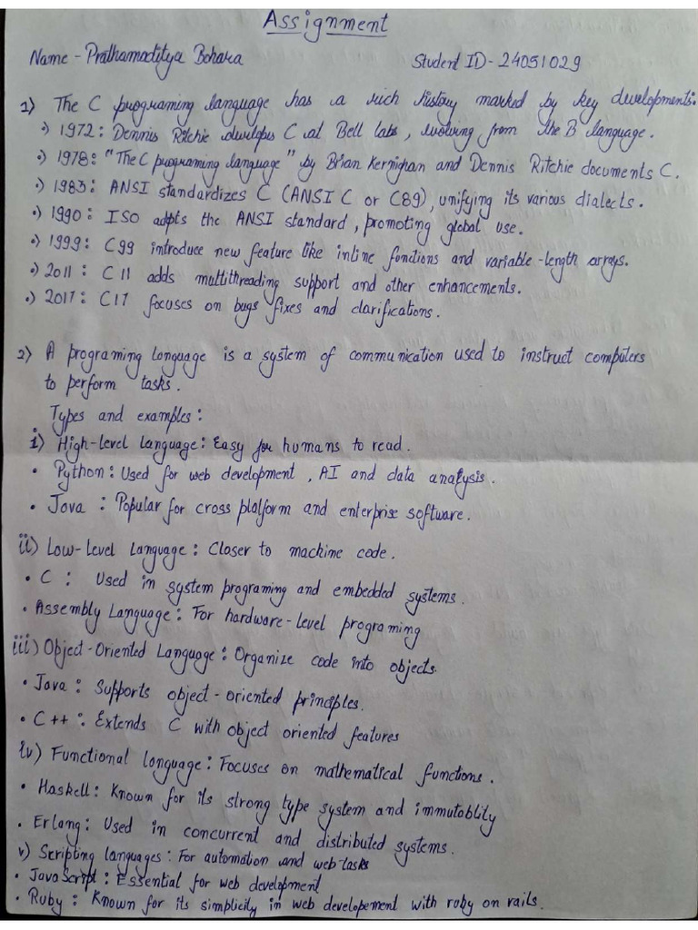 Assignment 1 Foundation of Computer Programming | PDF