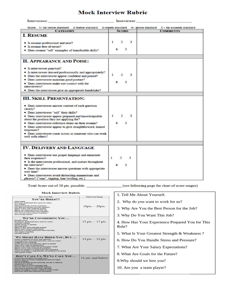 Mock Interview | PDF