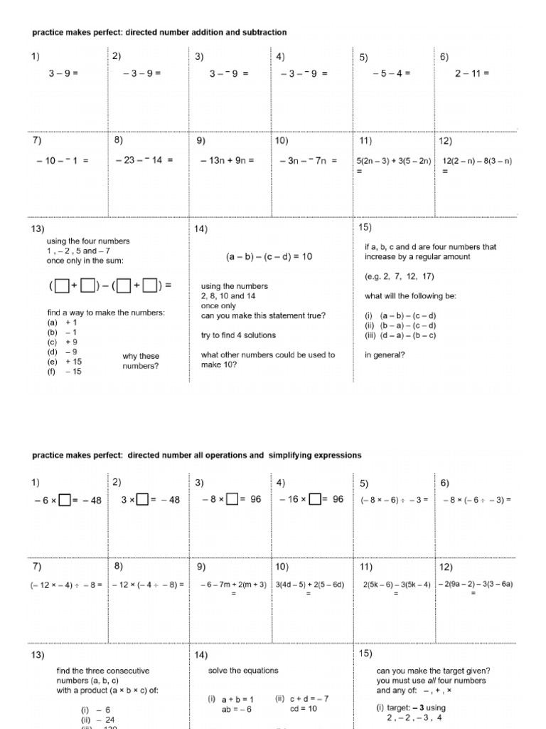L1 Worksheet | PDF