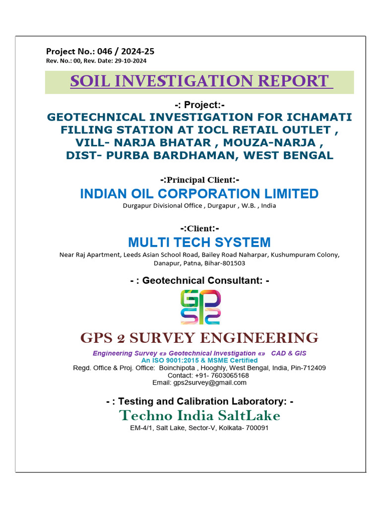 R0 - Soil Report-Ichamati Filling Station-29.10.2024-Signed | PDF ...