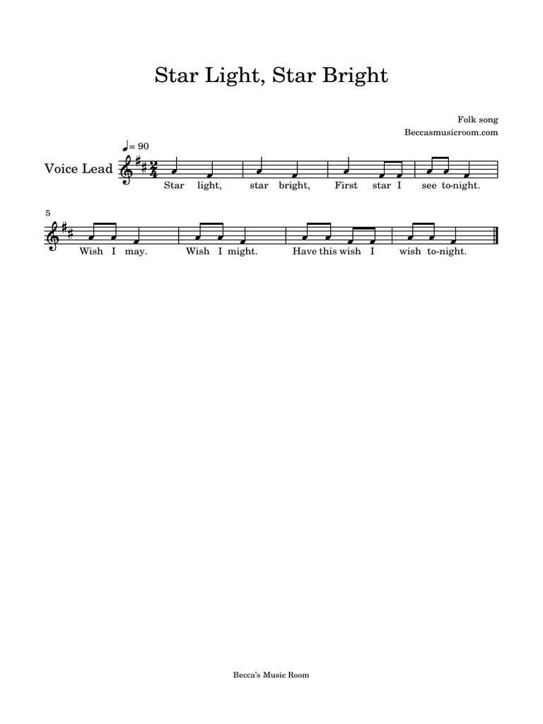 Star Light, Star Bright Lyrics | PDF