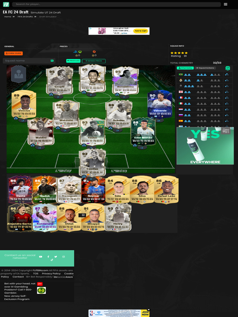 EA FC 24 Draft Simulator FUTBIN | PDF | Association Football Players