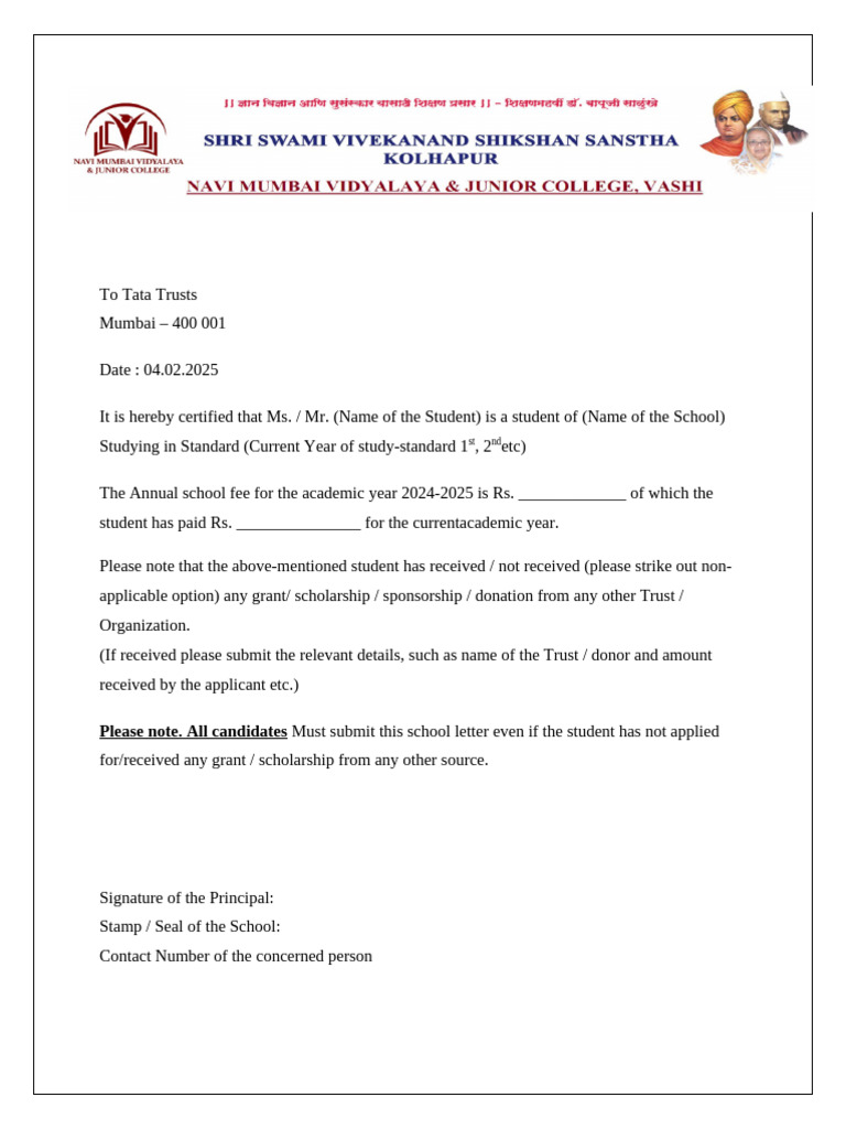 SCHOOL LETTER FORMAT | PDF